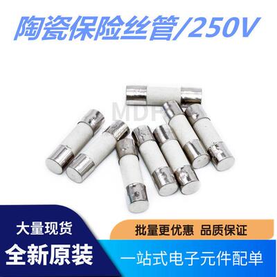 10只 5X20/6*30mm陶瓷保险丝管F1A/F2A/F3.15A/4/5A/6A/10A/L250V