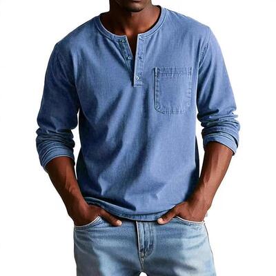 T 61073 Men's Round Neck Long Sleeve T-Shirt 士长袖T恤