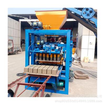 出口标准半自动QTJ4-26型混凝土空心砖机免烧制砖机