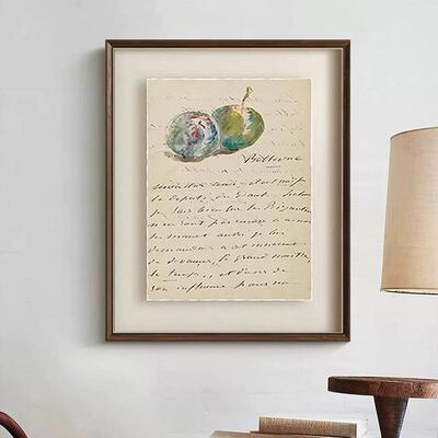 马奈的信印象派悬浮式法式复古装饰画中古挂画欧式餐厅咖啡厅壁画