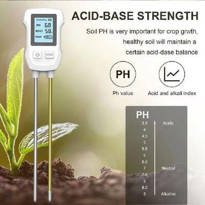 3 IN 1 Soil PH Meter Sunlight PH Tester Garden Flowers