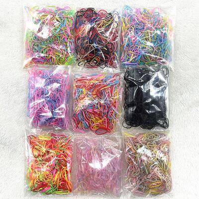 500pcs--2000pcs Colourful Rubber Ring Disposable Elastic Hai
