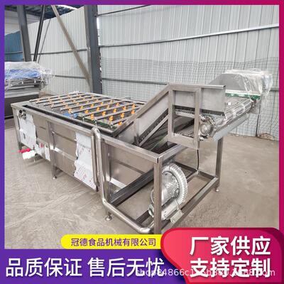 净菜清设备家 根POW茎类菜洗气泡清洗机 预制菜自动清洗厂流蔬水