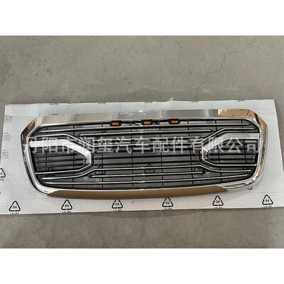 适用2013-18公羊RAM1500中网格栅马丁前保险杠改装蜂窝电镀中网