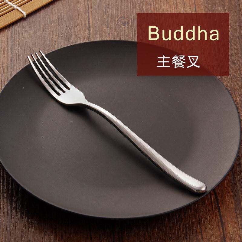 高档BUDDHA不锈钢主餐叉牛排叉意大利面叉子西餐叉食品叉吃饭叉子