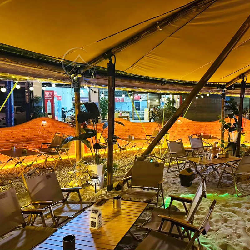 印第安帐篷户外实木tipi尖顶帐篷景区餐厅酒吧大型活动用营地帐篷
