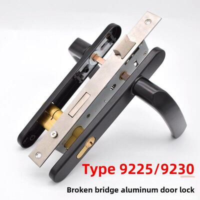 断桥铝合金门锁9230平开门双面把手9225 9235老式阳台门锁具配件
