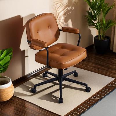 阿勒夫耶转椅家用真皮电脑椅书房学习椅书桌椅人体工学椅子办公椅