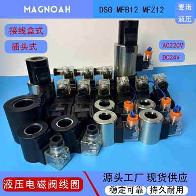 液压电磁阀线圈DSG-01/02/03 4WE6换向电磁阀控制阀MFZ12-37YC