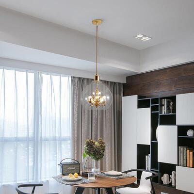 现MD4158代简约个性创样意客板厅卧室头餐桌床书房间复古小烛台玻