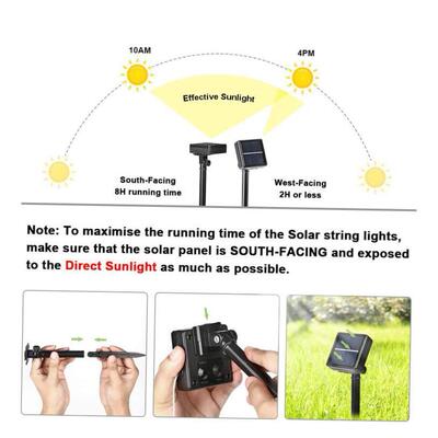 Outdoor Solar String Lights Waterproof Garden Fairy Lights w