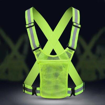 Reflective Safety Vest Lightweight Elastic Safety Vest with