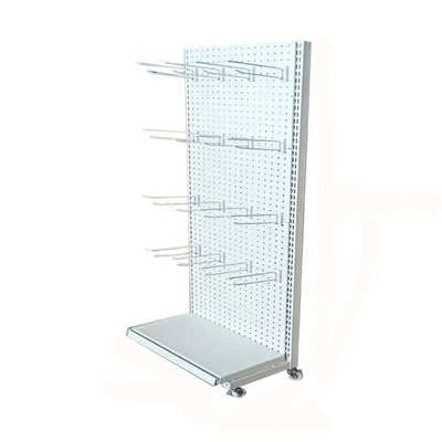 大型母婴超市货架店aliexpress单双面板货架展示架支持轮子洞