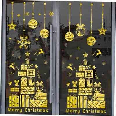 Christmas Decoration Shopping Mall Window Scene Layout Glass