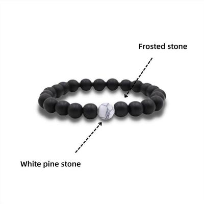 8mm white turquoise volcanic stone turquoise beaded brlet fr