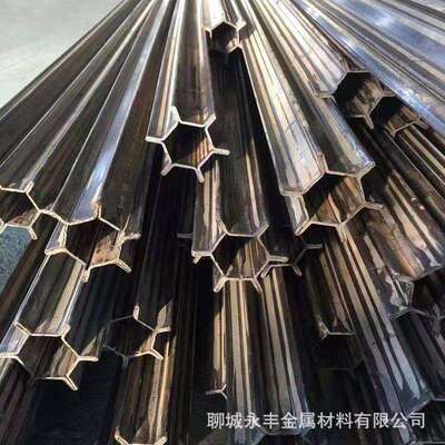 外圆内六角空心管Q345B异型钢管 椭圆管扶手管灯杆立柱异型管厂家