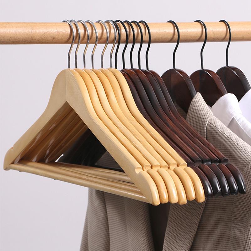 实木衣架卧室家用晾衣服木质衣挂子衣撑子防滑无痕服装店酒店