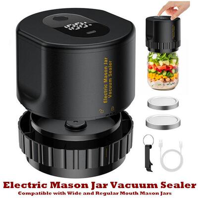Electric Mason Jar Vacuum Sealer Kitchen Cooking