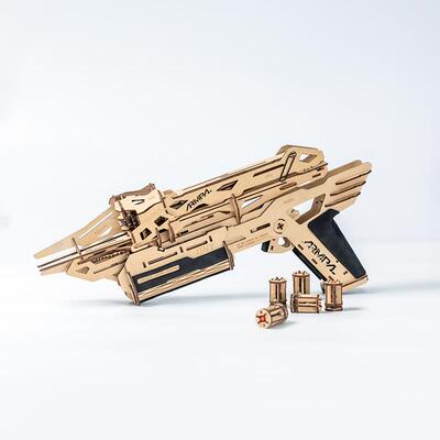 正品睿又设计ARMPAL木质拼装变形机械装手臂甲模3D玩具diy体立拼