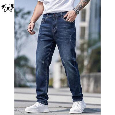 Men Daily Wear Jeans Distressed破洞牛仔裤