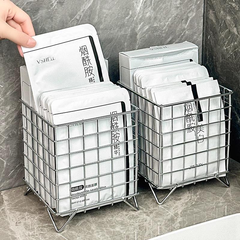 Iron Art Storage Basket for Office and Dormitory, Large Capa