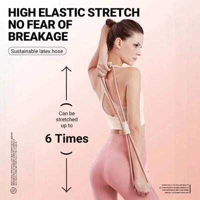 8-shaped Yoga Rope Woman Fitness Pilates Tensioner Chest Exp
