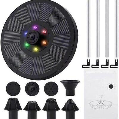 Solar Water Fountain with LED Lights Solar Powered Bird