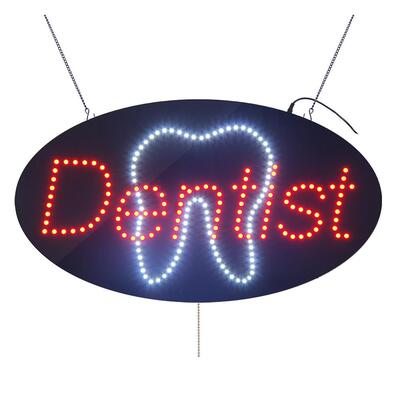 亚马逊热销牙医广告牌LED电子招牌亚克力灯箱 LED DENTIST SIGN