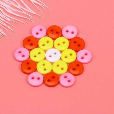 750 pcs Buttons Candy-colored Two-eyed Buckles Kids