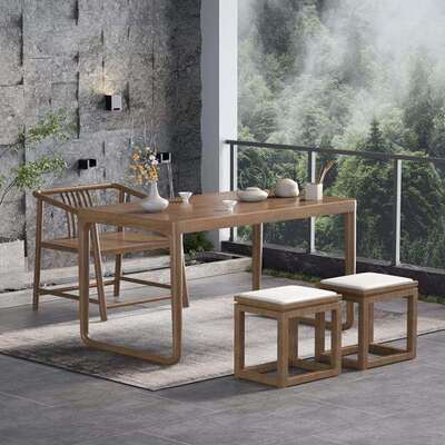 阳台茶桌椅组户合小型茶台家茶台实木简易茶小茶桌用极简GSR泡桌2