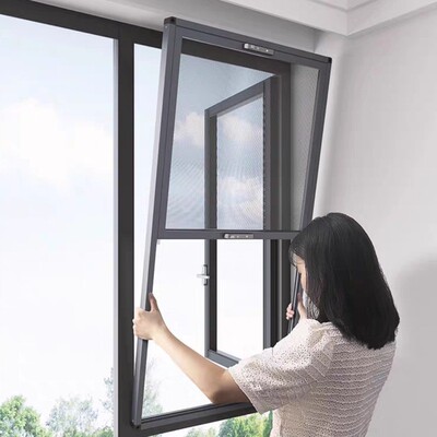 家用自装金合刚网纱窗铝金推拉式防纱蚊网防盗防猫抓DJM纱建筑工