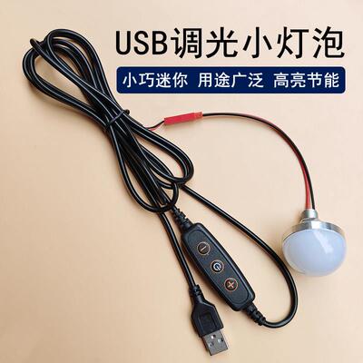 5VLED灯3W小夜灯模型DIY模型展览灯笼台灯改装移动充调光USB灯泡