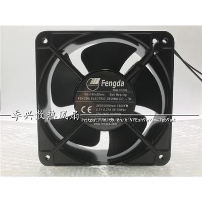 Fengda 220V FD1860A2HBL/Q 180x180x60mm 335CFM 散热风机