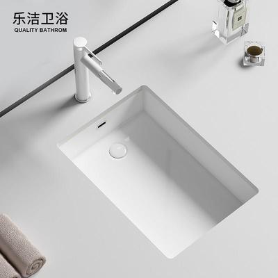 乐洁左右侧下水台下盆竖装陶瓷洗手盆洗脸盆阳台方形嵌入式小尺寸