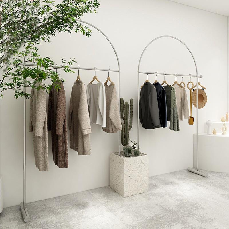 服装店展示架中岛流水台装饰架子陈列展示货架女装店挂衣杆新款
