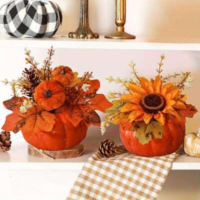 2026款P2557海外仓TEMU新款枫叶南瓜树桩橙色