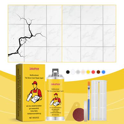 JAKEHOE Tile Crack Repair Adhesive for Fixing Tiles, Glazed