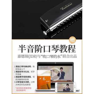 正品JDR嘉德EO-0648S半音阶初学入门专瑞业V口琴流成人民谣行爵士