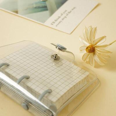 3-hole loose-leaf mini transparent shell ledger