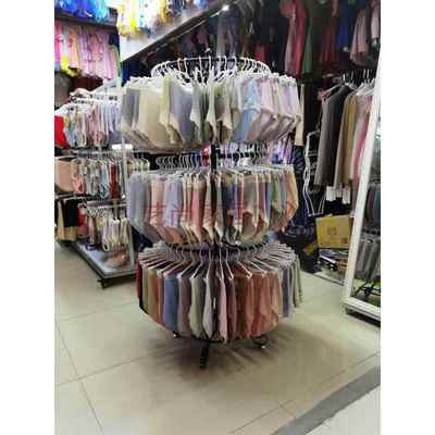 旋转内裤架子展示架圆形落地内衣中岛文胸架挂短裤货架店铺陈列架