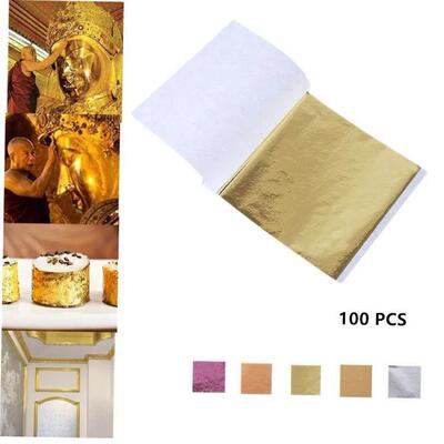 Gold Leaf Edible Gold Foil Sheets For Cake Decoration Facial