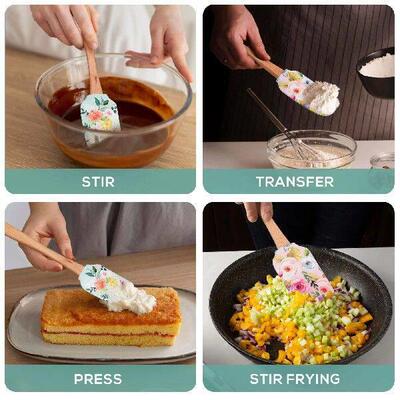 2 Pcs Cake Cream Spatula Professional Scrapers Silicone