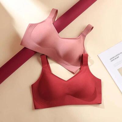 Jelly Support Seamless Bra For Big Breasts, Slim Fit, Push-u