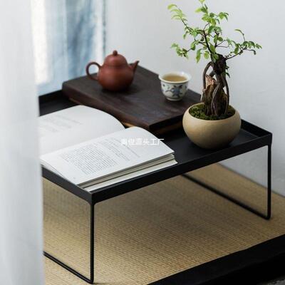 简约铁艺茶榻榻米飘窗小桌台子铁艺飘窗BQI桌茶几飘茶窗台小铁艺