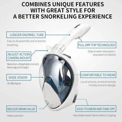 Professional Snorkeling Diving Mask Underwater Scuba Full Fa