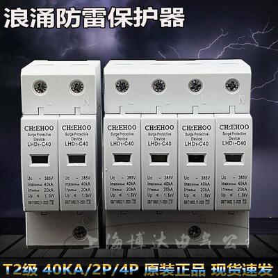 配电箱机柜电涌浪涌保护器LHD1-C40KA/2P/4P防雷避雷器SPD 雷鸿