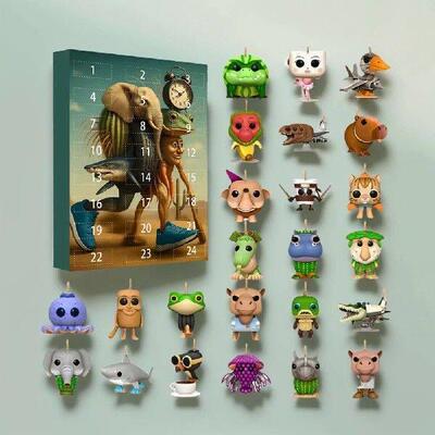 24PCS Italian Brainrot Tung Sahur Figure Tralalero Tralala