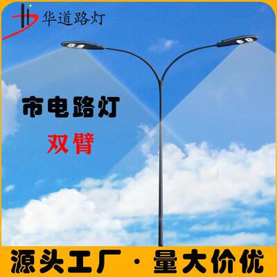 LED双臂市电路灯双头路灯6米-12米市政道路照明
