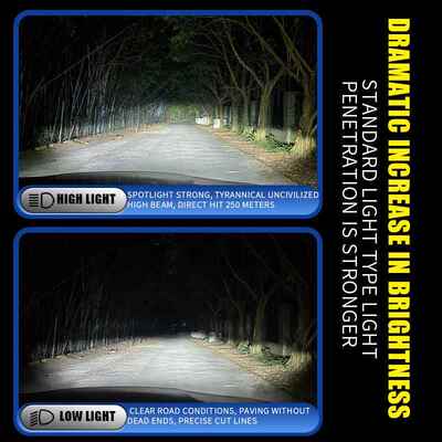 跨境260W大功率汽车LED大灯四铜管H7H11H1远近一体H49005解码车灯