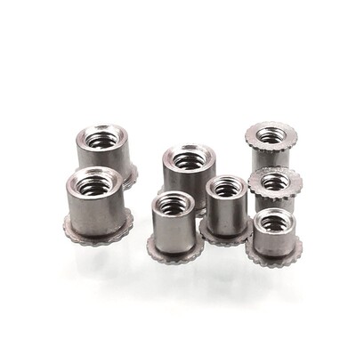 MSO4-M1/M1.2/M1.4/M1.6M2-2/3/4/5迷你滚花头压铆螺柱加硬不锈铁